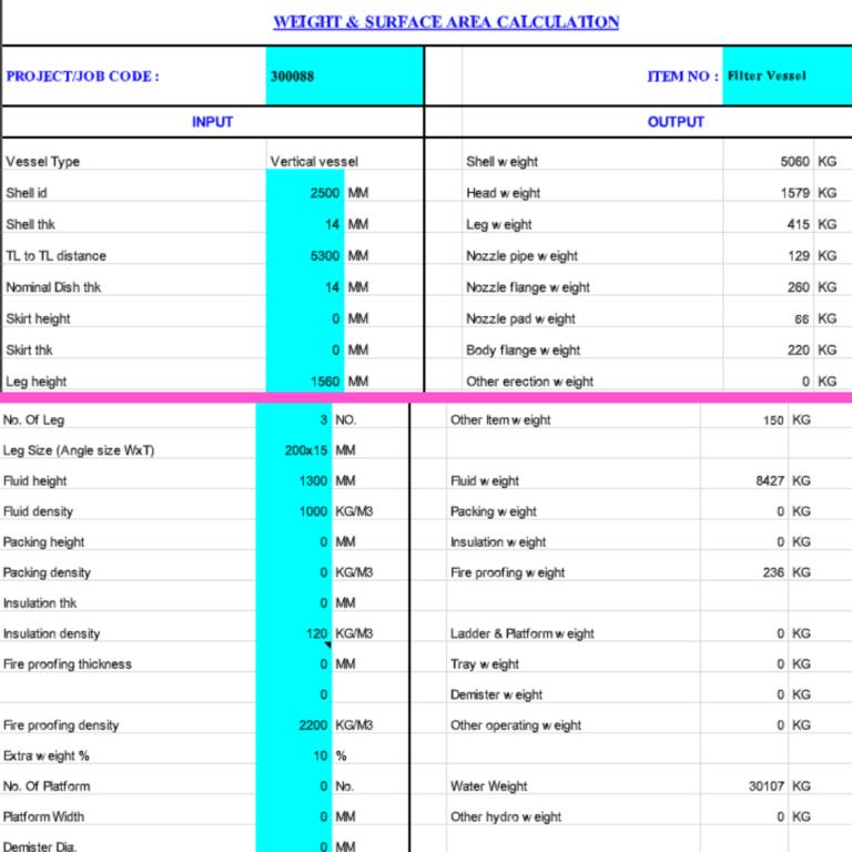 VESSEL WEIGHT CHECK EXCEL SHEET – GROWMECHANICAL